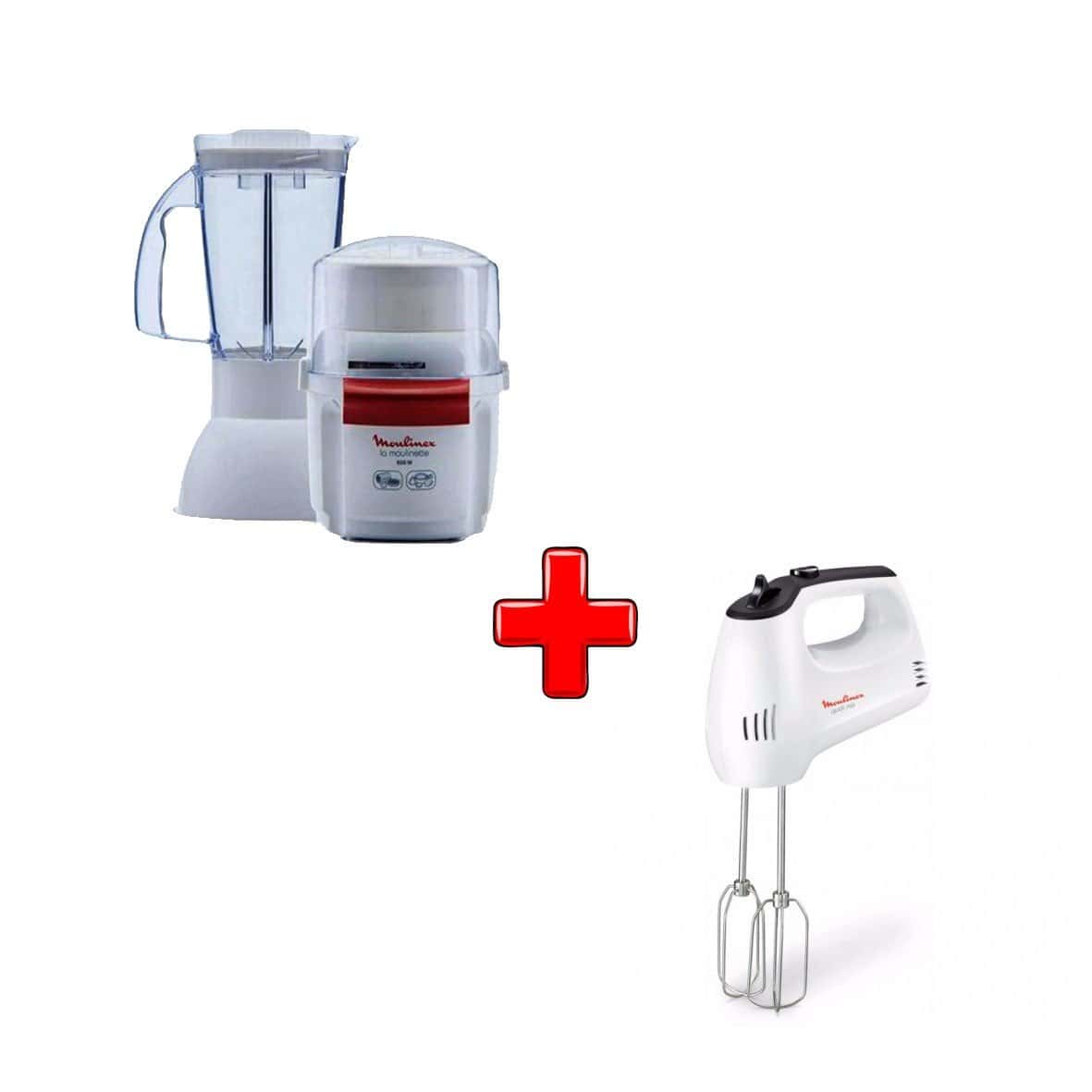 Pack Moulinex Moulinette Chopper + Batteur Blanc - WIKI High Tech Provider