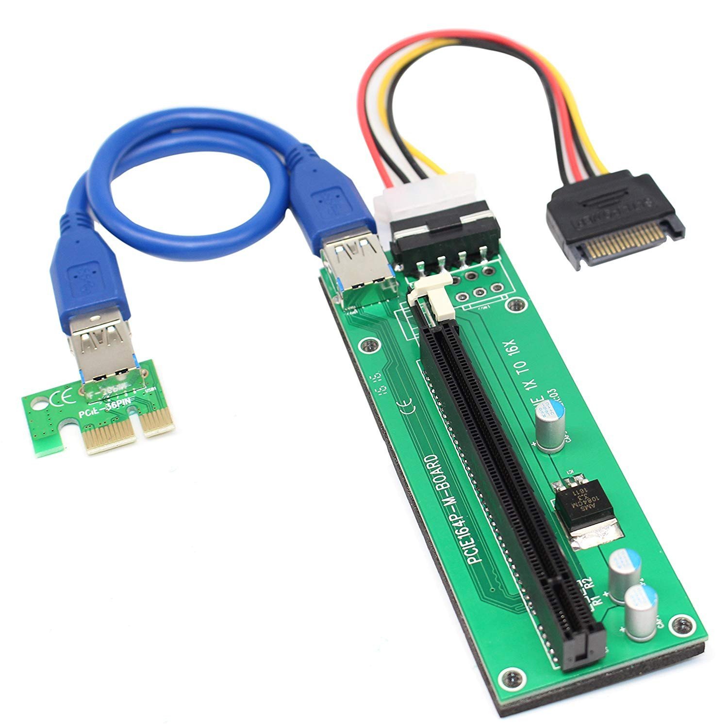Carte Riser PCI-E 1 X Vers 16 - WIKI High Tech Provider