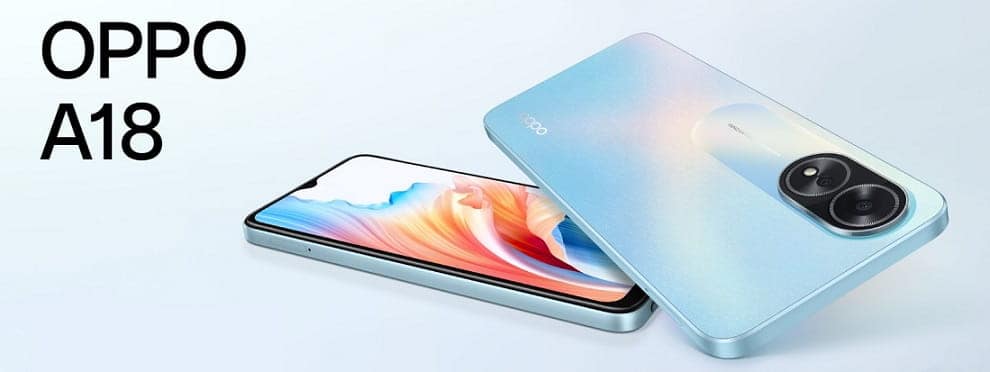 Oppo A18 – Smartphone 4G (4+128Go) Bleu - WIKI High Tech Provider
